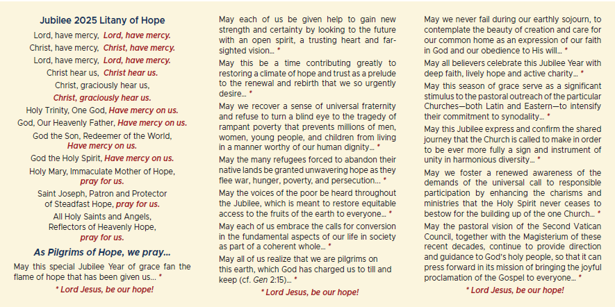 Jubilee 2025 Litany of Hope – IRL Catalog