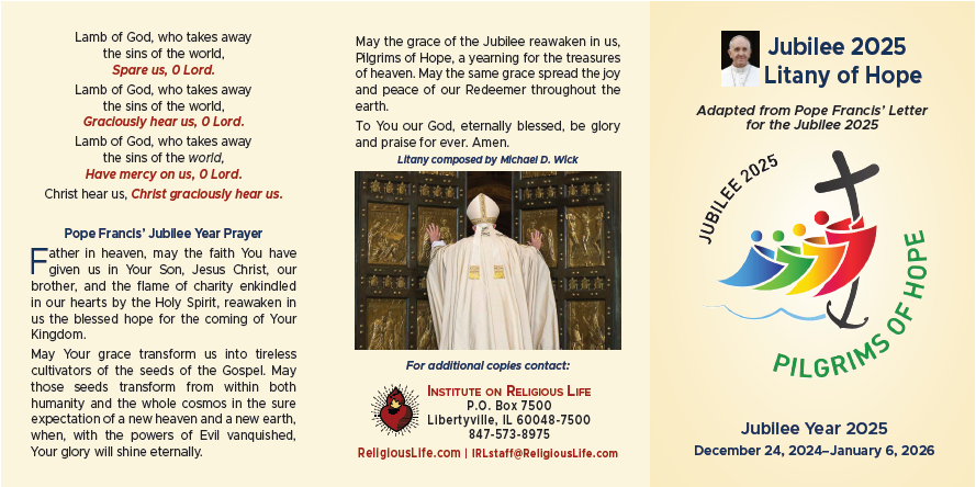 Jubilee 2025 Litany of Hope – IRL Catalog